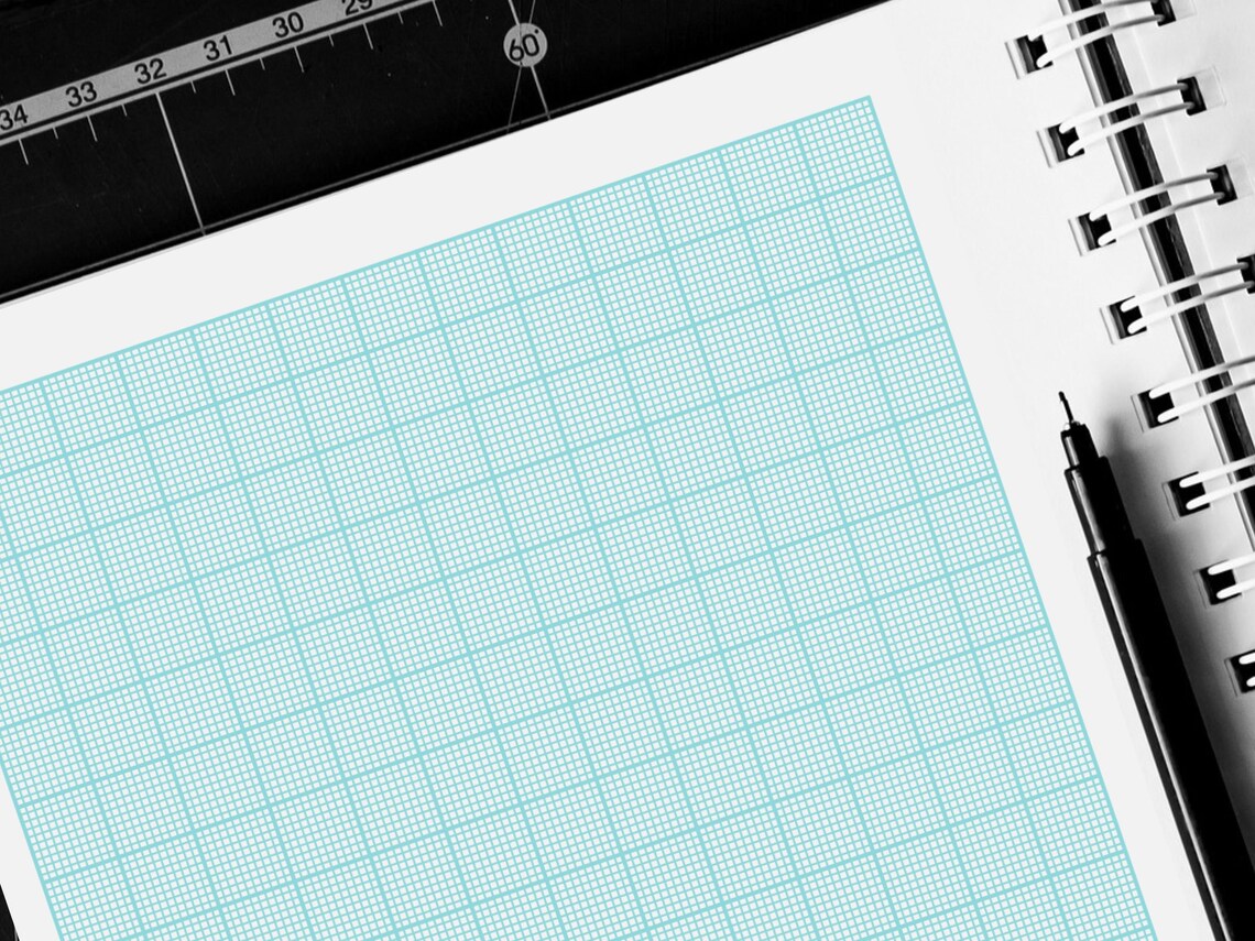 Printable Graph Paper, 1mm and 10mm/1cm, Blue Guidelines Grid Template ...