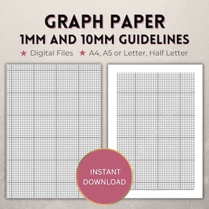 Printable Graph Paper, 1mm and 10mm/1cm Guideline Grid Template, Full ...