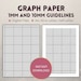 Printable Graph Paper, 1mm and 10mm/1cm Guideline Grid Template, Full ...