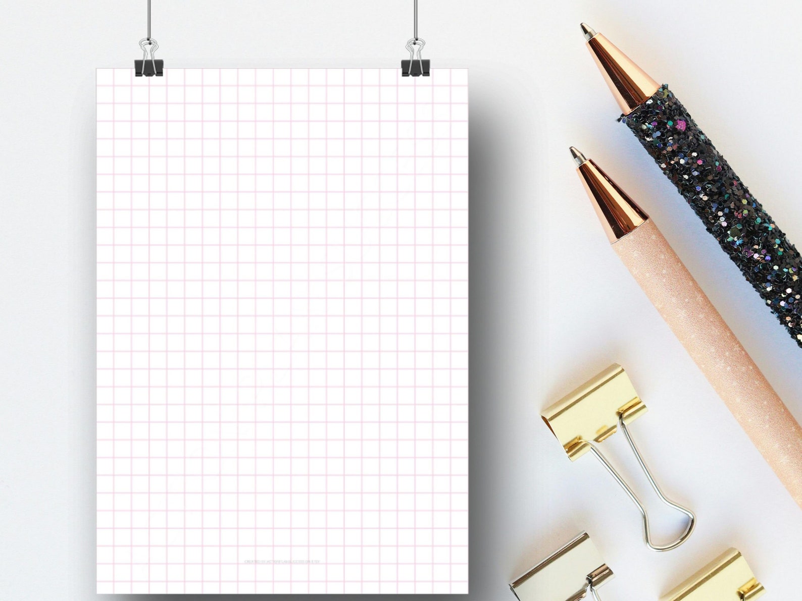 Printable Grid Paper, Light Pink 10mm Guidelines, Instant Download ...