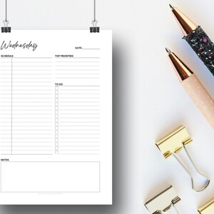Daily Planner Printable, 7 Days a Week Sun-sat, Blank Schedule, Diary ...