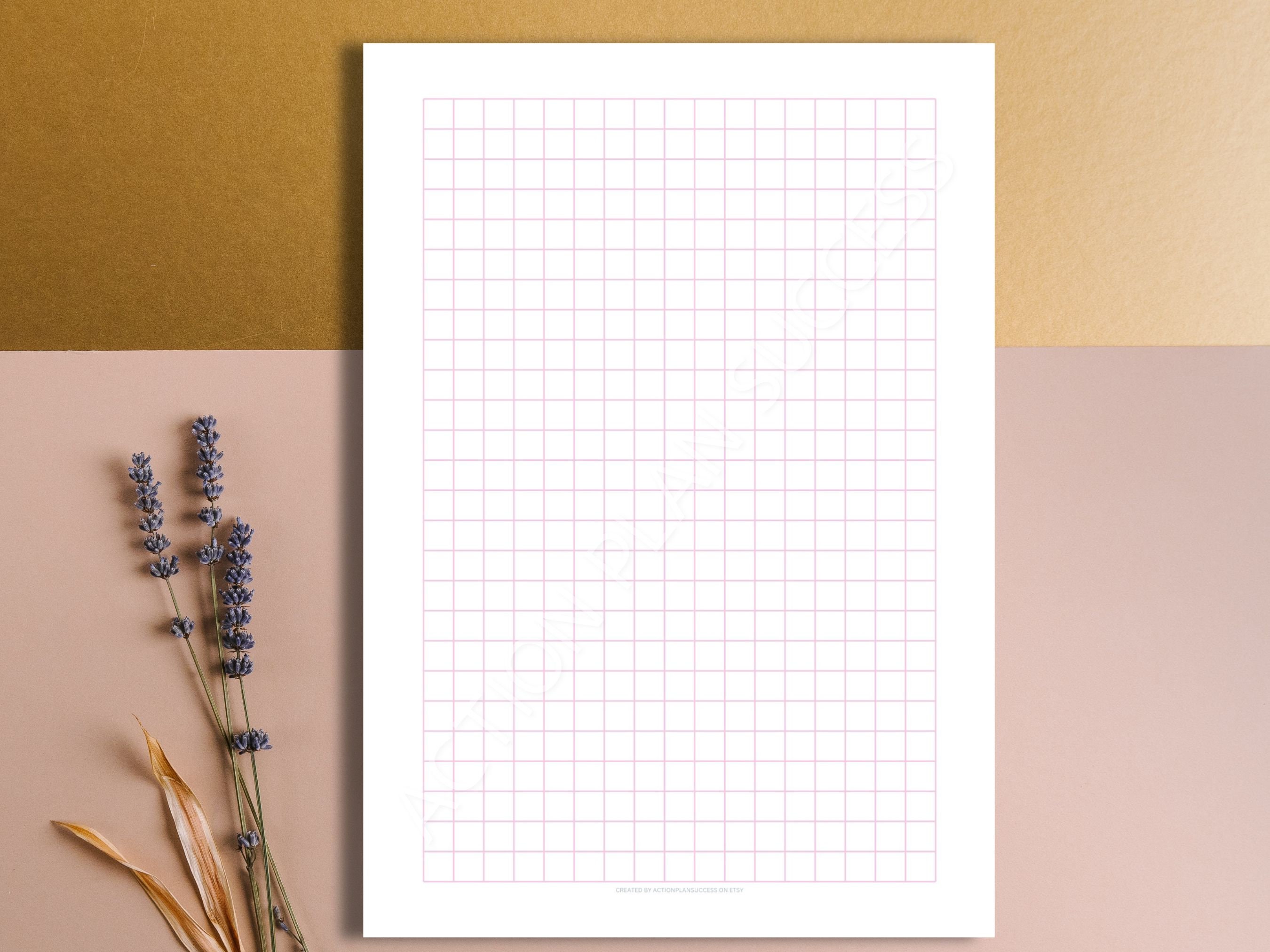 Printable Grid Paper, Light Pink 10mm Guidelines, Instant Download ...