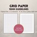 Printable Grid Paper, Dark Grey 10mm Guidelines, Instant Download Graph ...