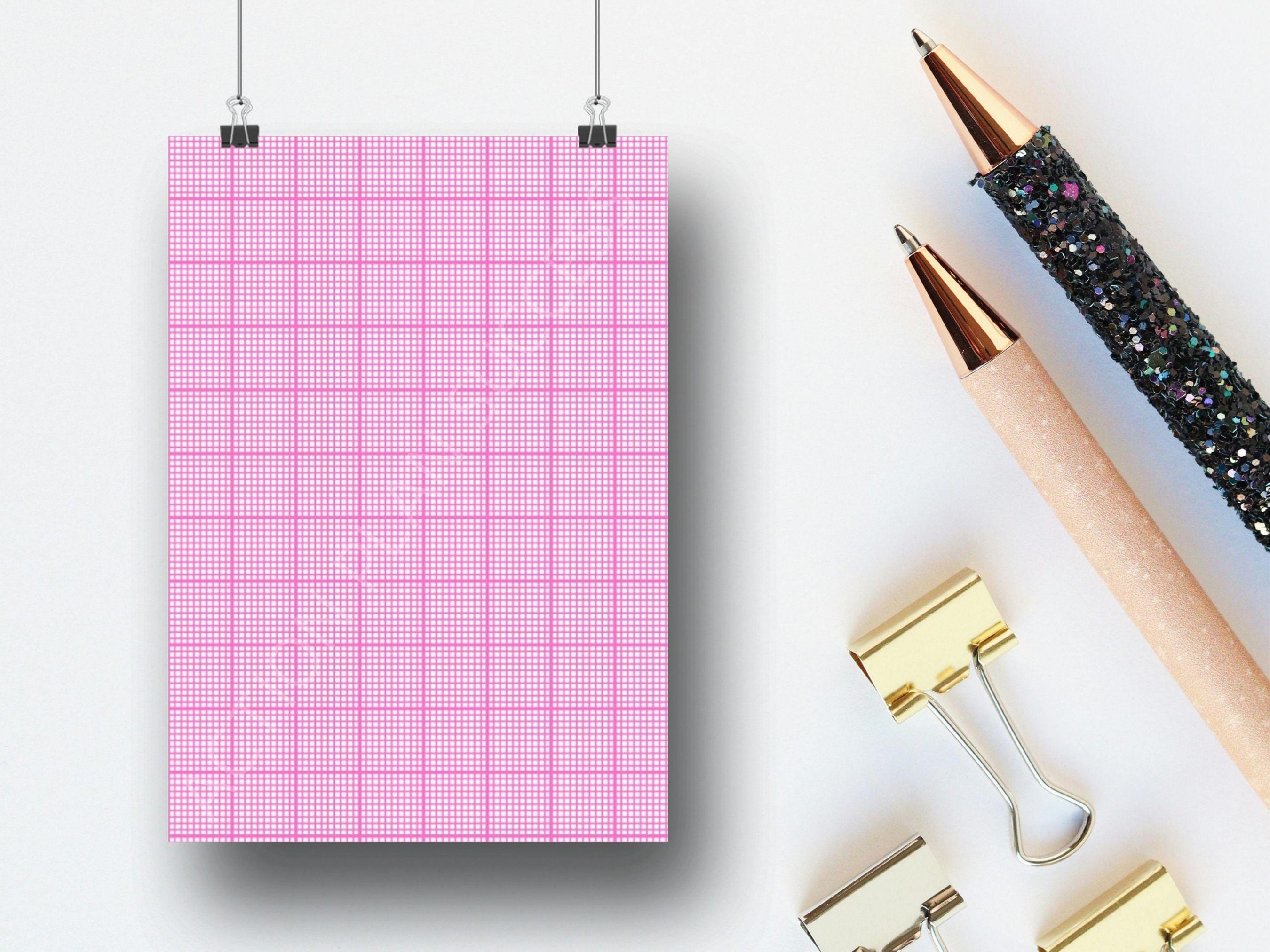 Printable Pink Graph Paper, 1mm + 10mm/1cm Guideline Grid Template ...