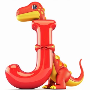 Prehistoric Letters: 26 Dinosaur Alphabets JPG Bundle - Instant ...