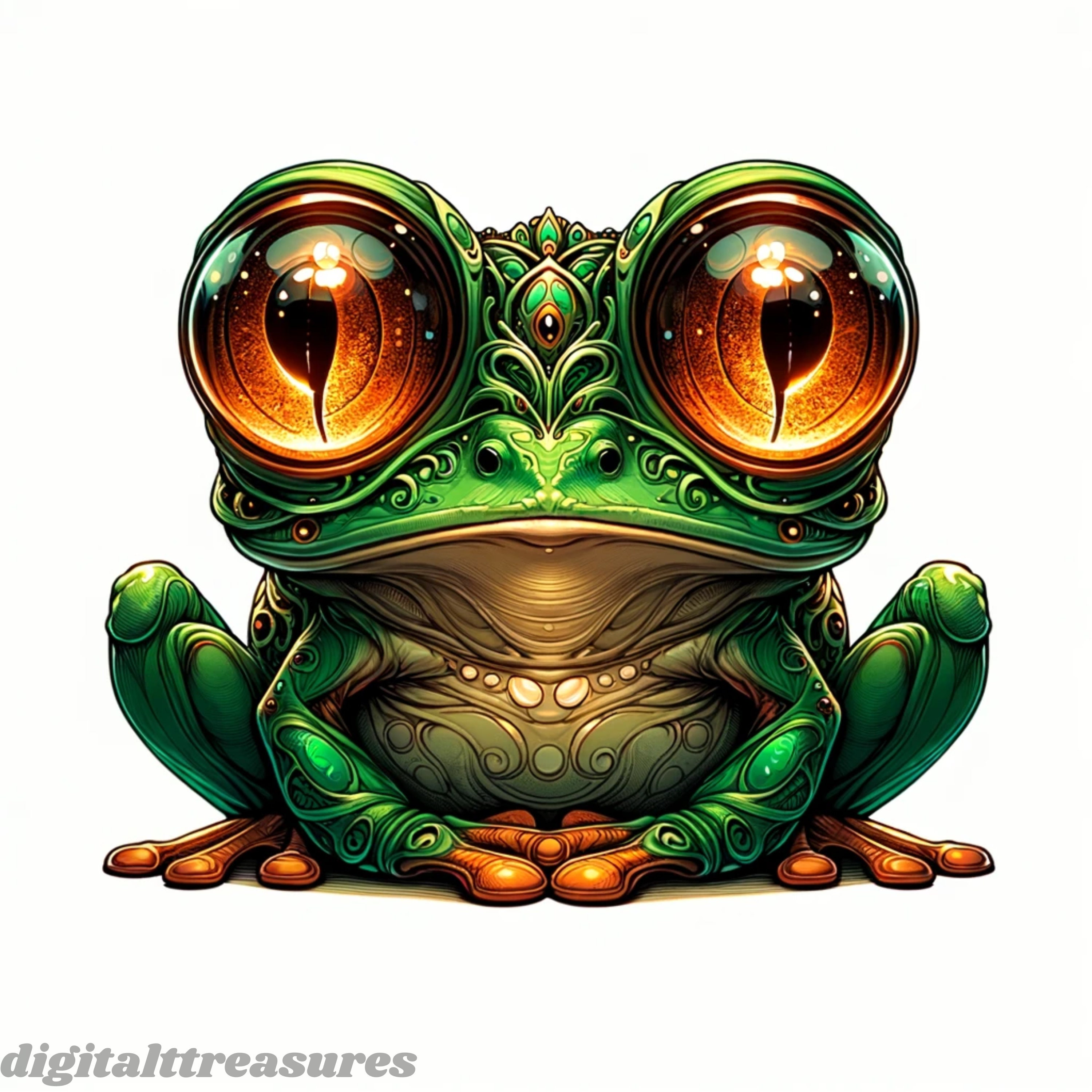 15 Cute, Funny & Quirky Frog JPG Clipart Bundle White Background for ...