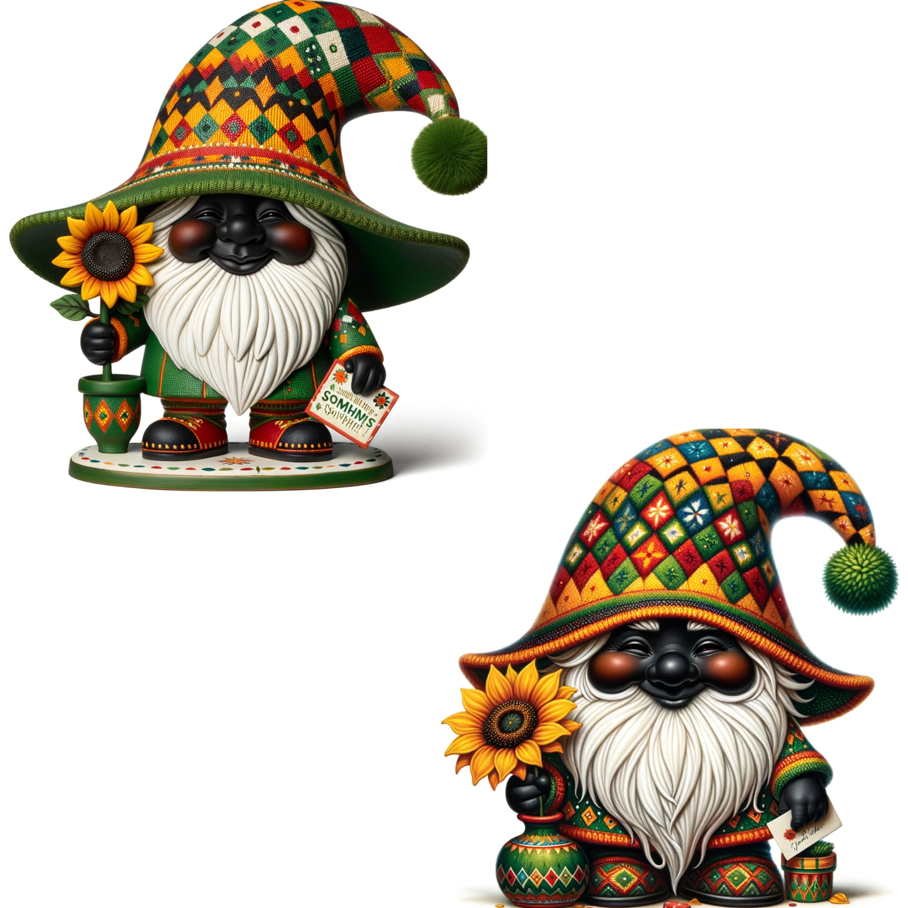 Cultural Heritage: 17 Watercolor African Gnome Clipart Bundle ...