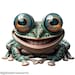 15 Cute, Funny & Quirky Frog JPG Clipart Bundle White Background for ...
