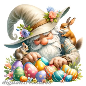 Easter Gnome Clipart Bundle Spring Gnome PNG Graphics and Garden ...