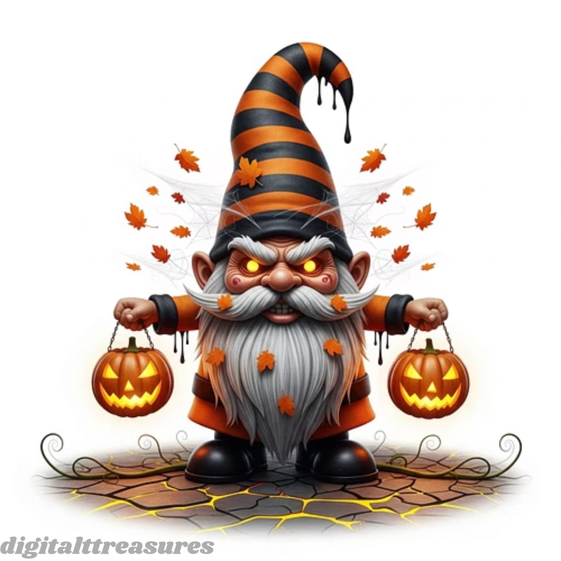Zombie Gnomes Clipart – Spooky Halloween Monster Gnome Illustrations ...