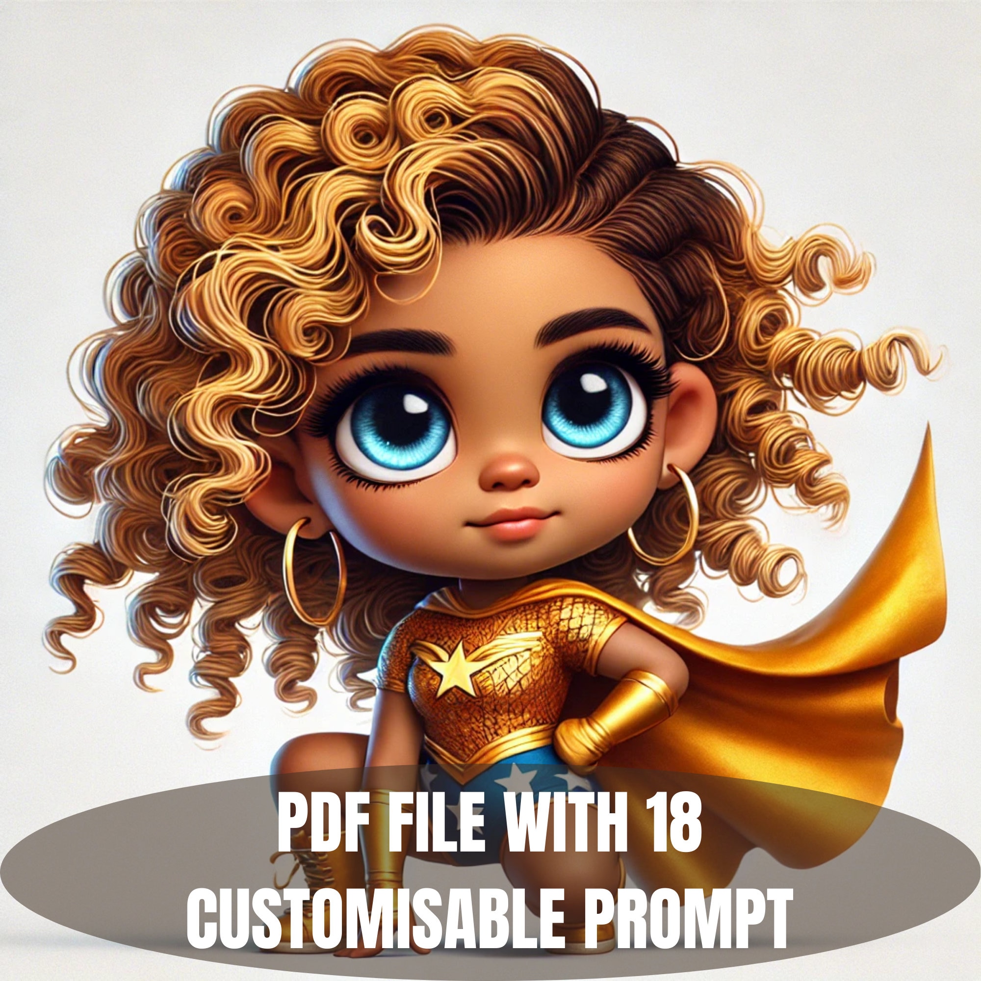 Chatgpt 4 & Dalle-3 Prompts: Chibi Style Latina Girl in a Superhero ...