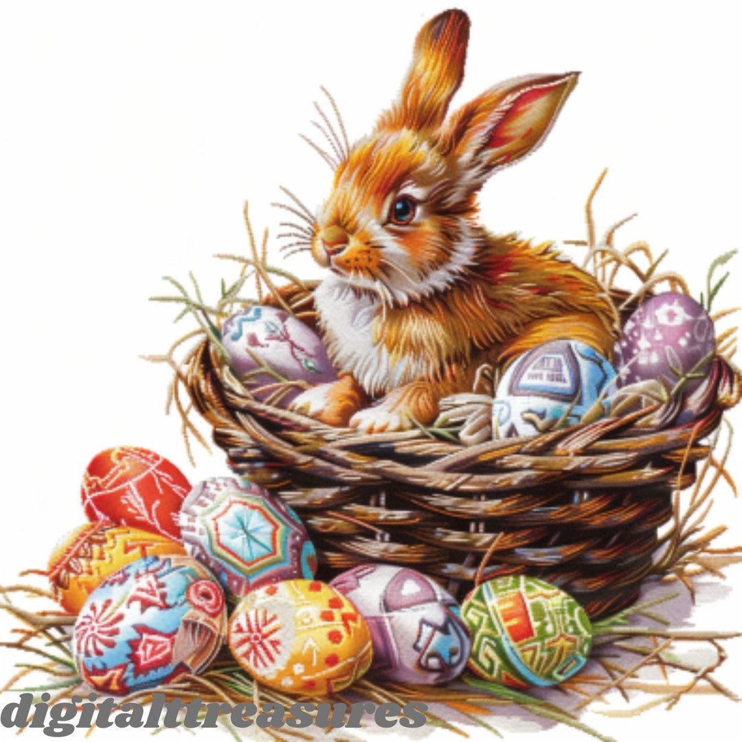 Easter Bunny Clipart Bundle: Festive Easter Graphics (commercial Use ...