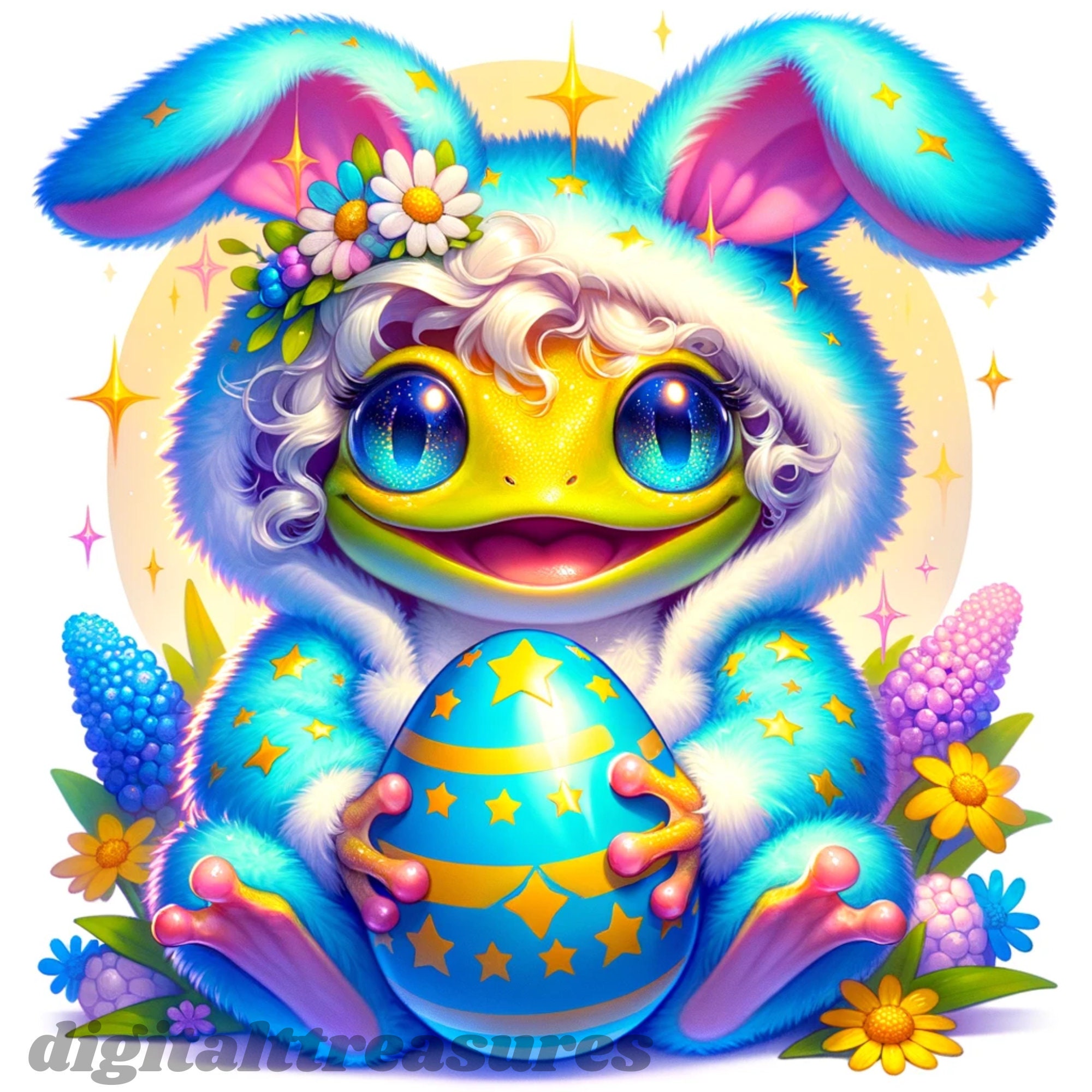 Frog Easter Delight Clipart Bundle: Set of 12 Adorable Easter Frog Jpgs ...