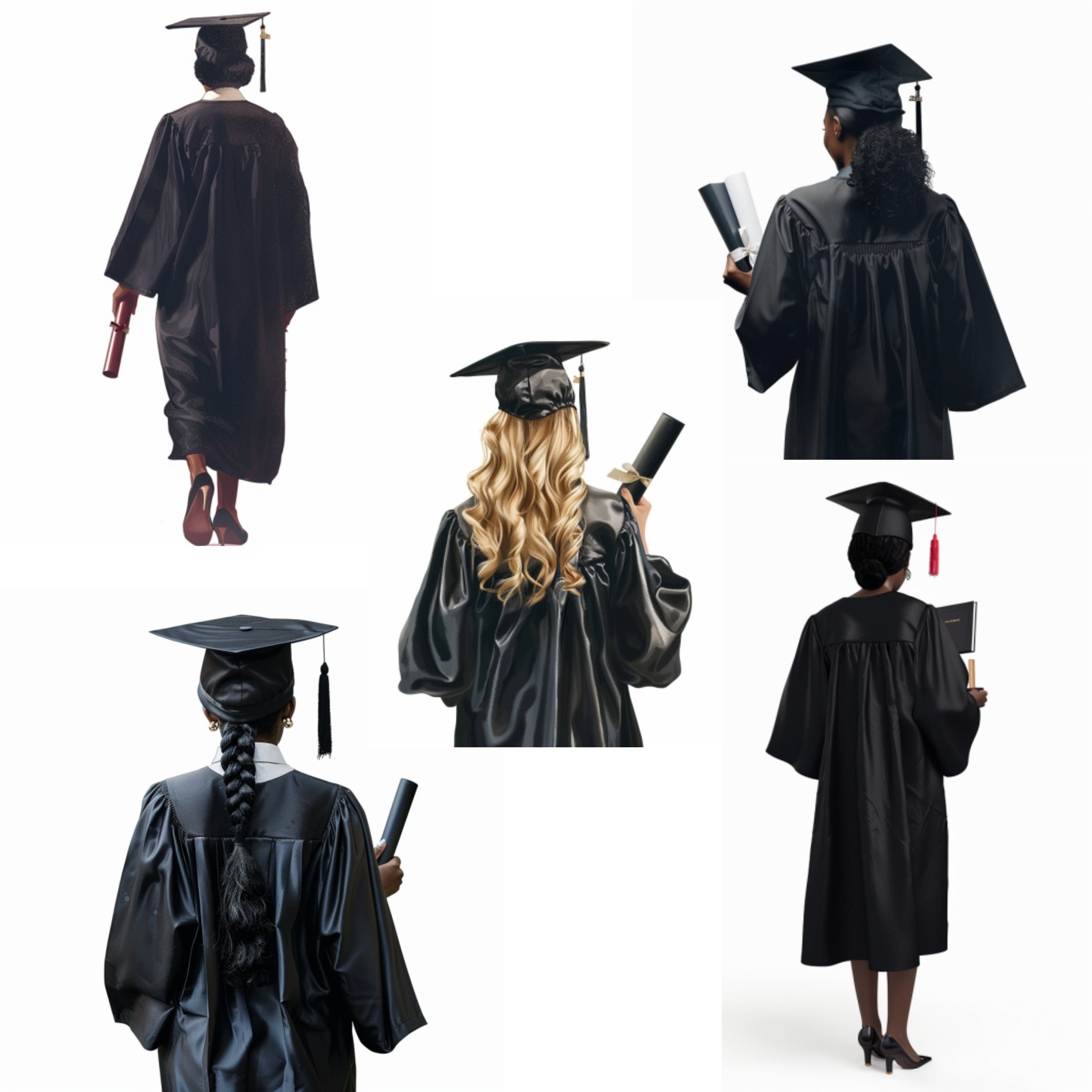 Class of Excellence: 37 Watercolor Graduation Clipart With Caps ...