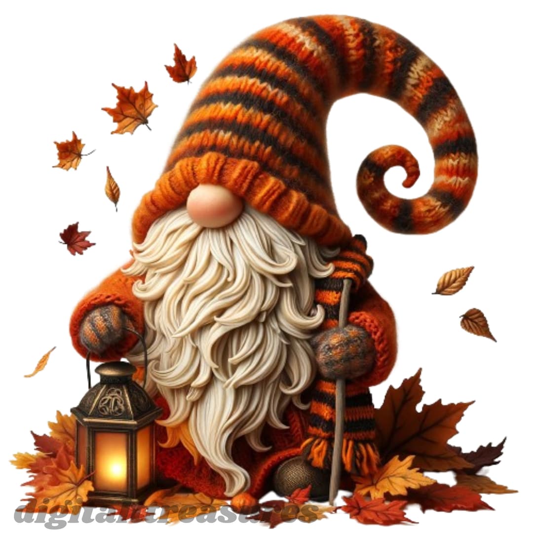 Autumn Gnome Clipart Bundle: 14 Fall Gnomes With Pumpkins (JPG) - Etsy