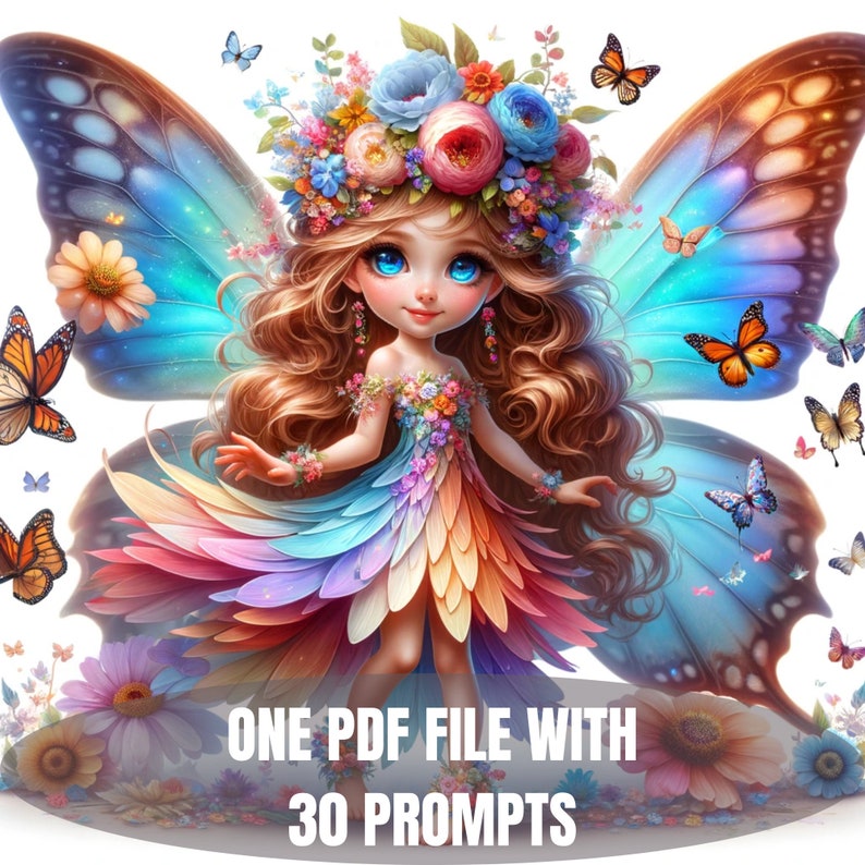 30 Chatgpt & DALL-E 3 Prompts for Spring Fairy Clipart Free Guide and ...