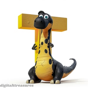 Prehistoric Letters: 26 Dinosaur Alphabets JPG Bundle - Instant ...