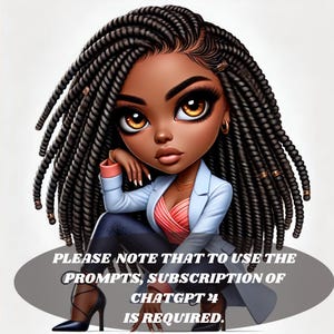 Chatgpt 4 & DALL-E 3 Prompts: Bold and Fashionable Chibi Afro-american ...