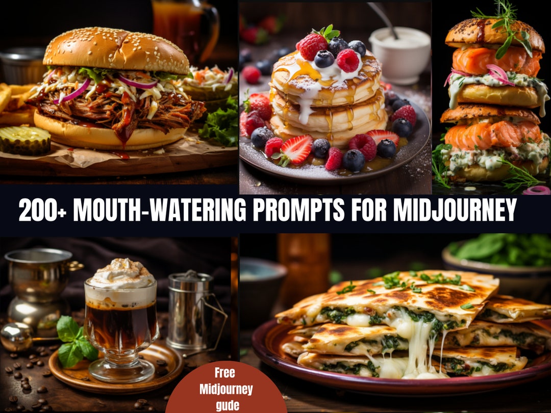 200 Realistic Food Midjourney Prompt Food Art Printables Prompts for ...