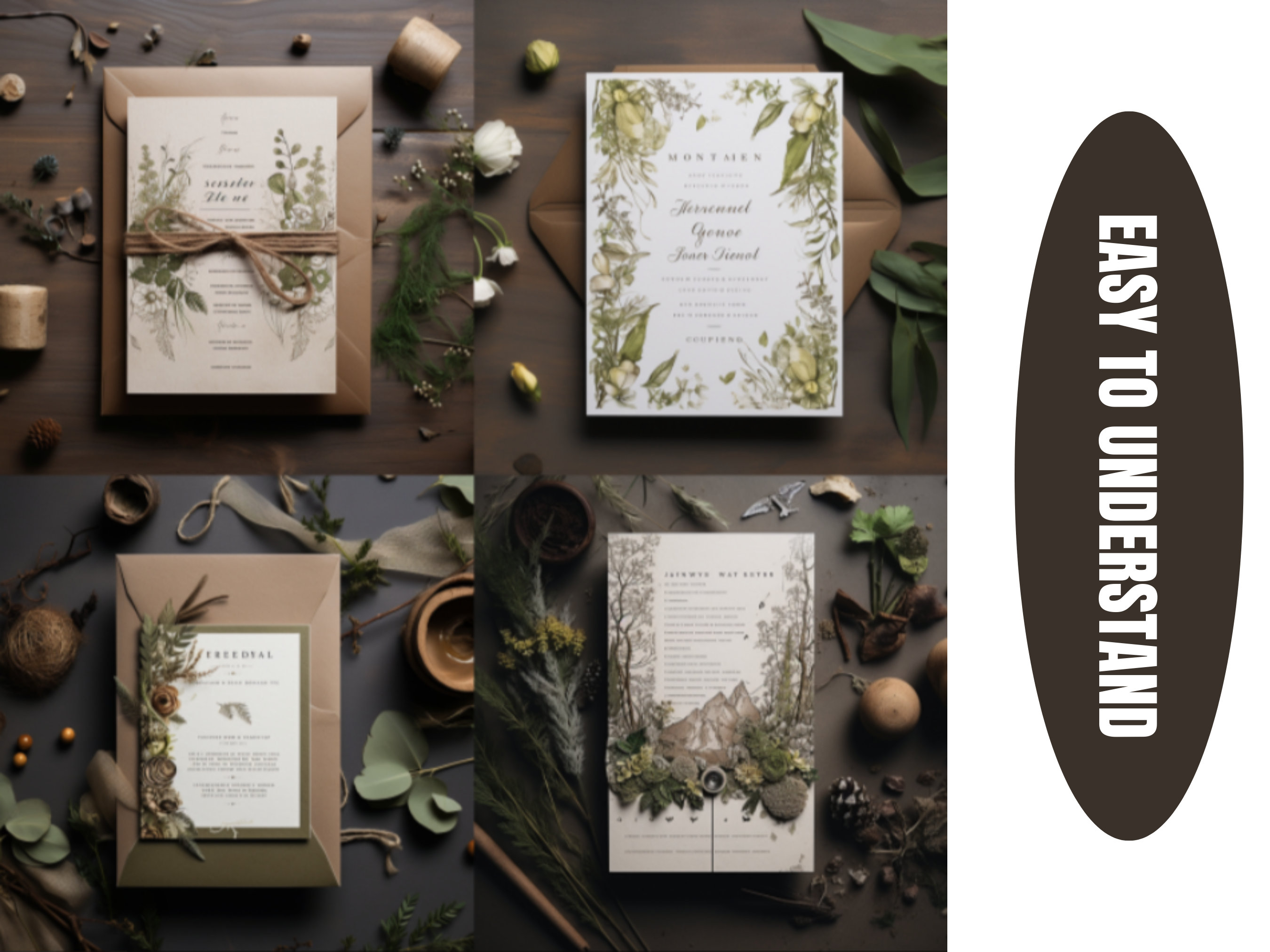 Midjourney Prompts for Invitation Card Premium Watercolor Floral Frames ...