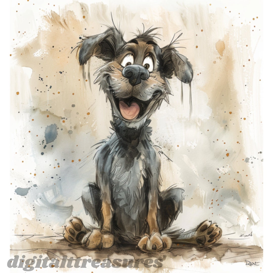 20 Crazy Dogs Clip Art Collection - High-quality Jpgs for Digital Print ...