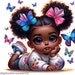 Adorable African American Baby Clipart Bundle White Background JPG ...