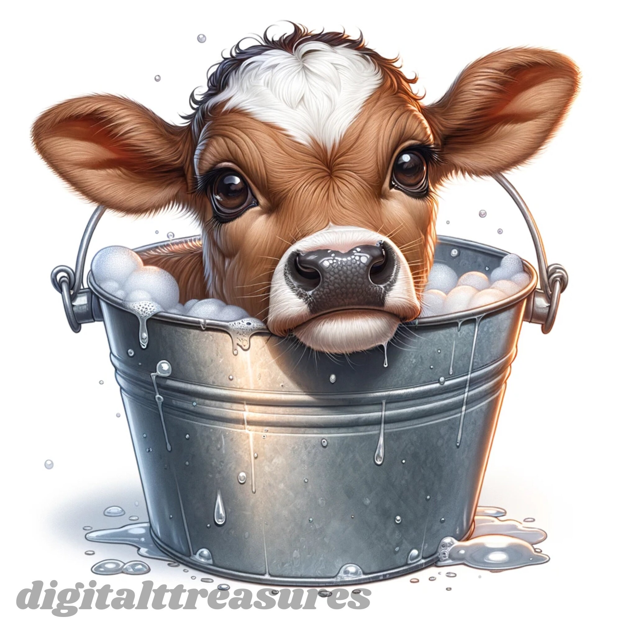 Farmyard Fun: 15 Cute Cow Clipart Bundle Adorable Farm & Barn Animal ...