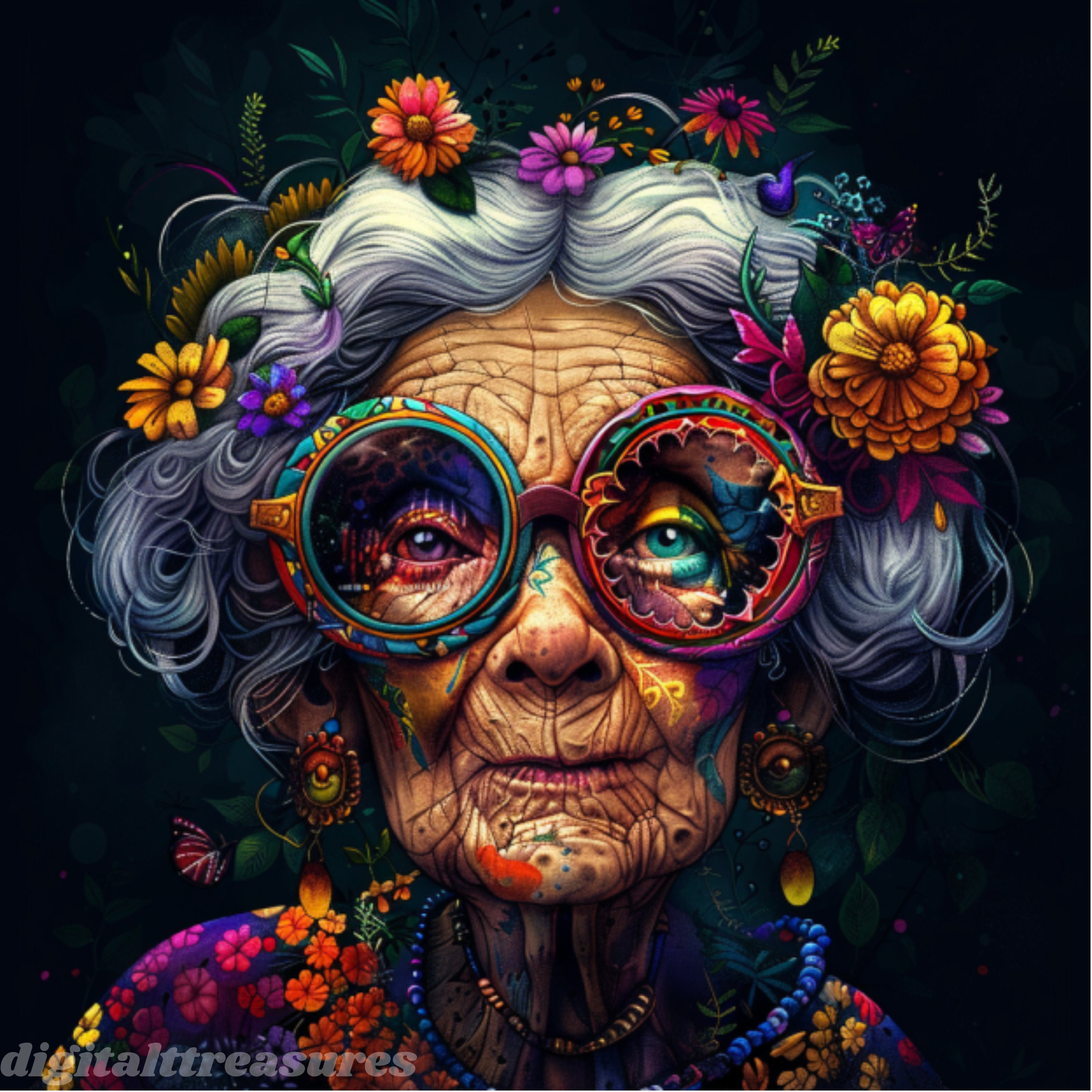 Crazy Old Lady JPG Bundle 20 Fun & Quirky Senior Graphics for ...
