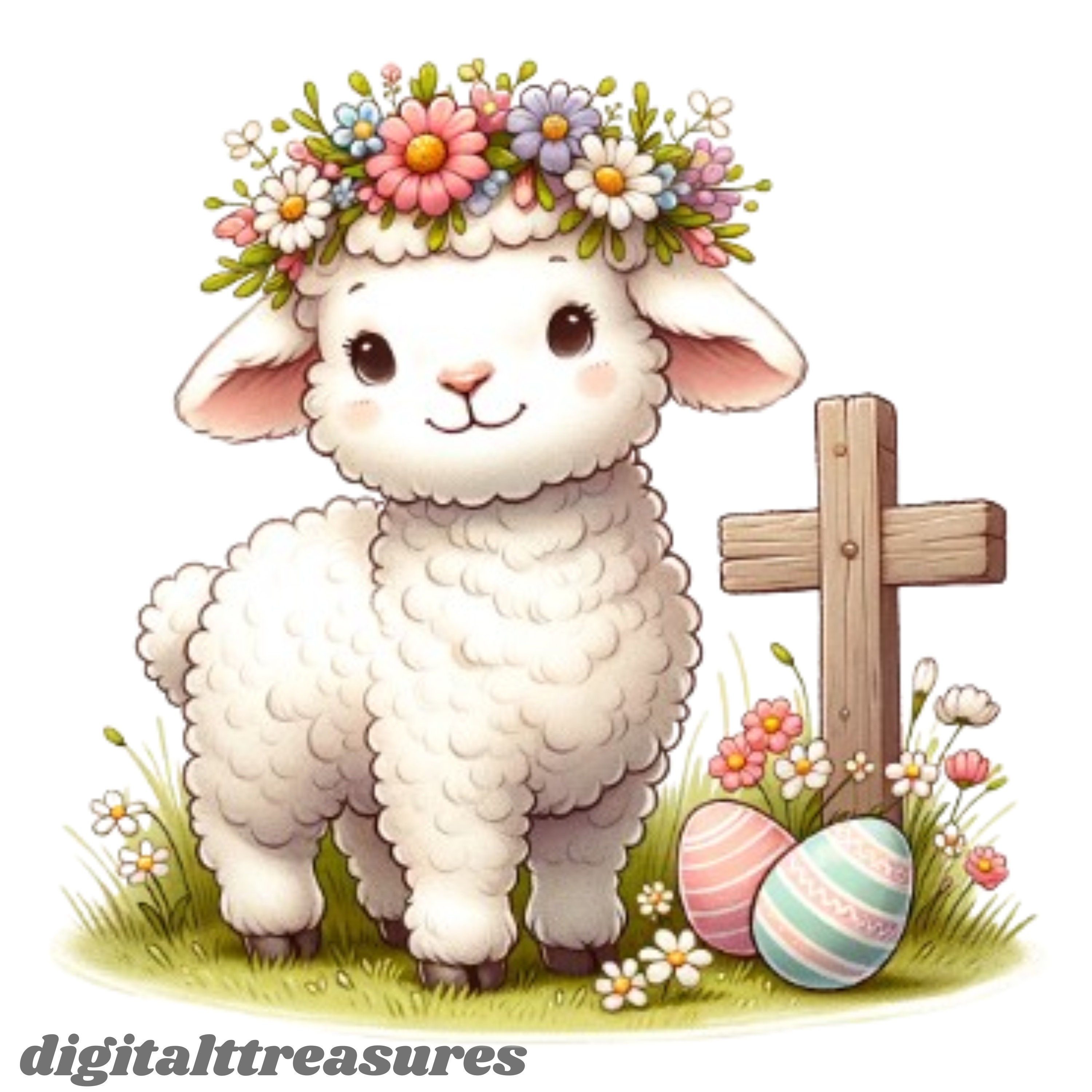 Sacred Celebrations: 50-piece Watercolor Christian Easter Collection ...