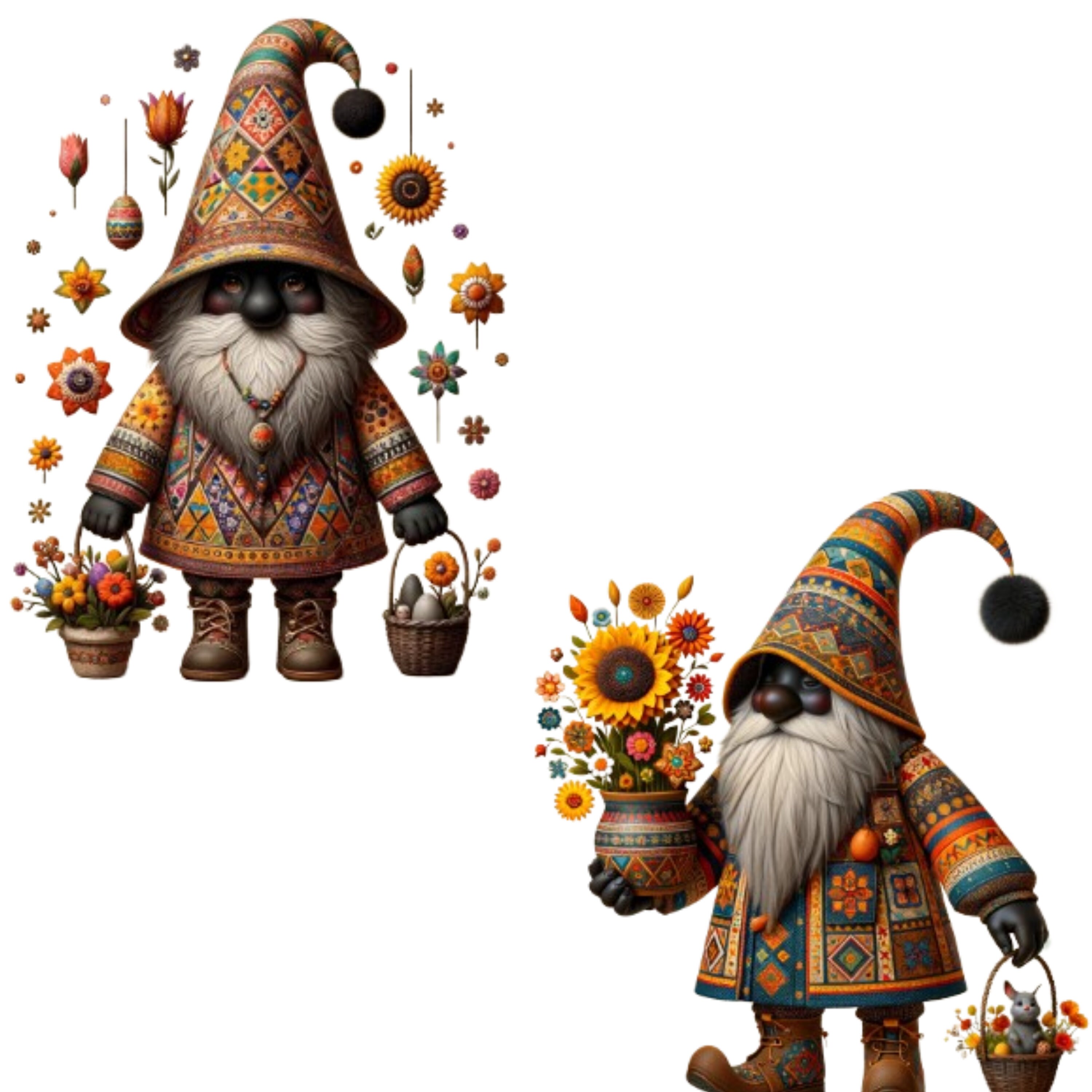 Cultural Heritage: 17 Watercolor African Gnome Clipart Bundle ...