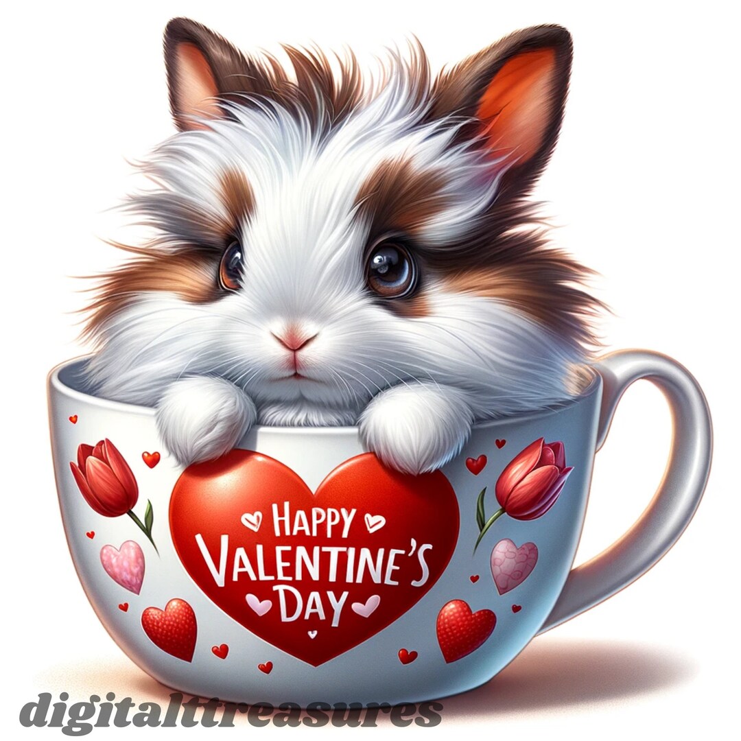 30 Valentine's Bunny Clipart Bundle: Chatgpt & DALL-E 3 Prompts With ...