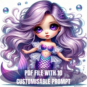 Chatgpt 4 & Dalle-3 Prompts: Chibi Mermaid Free Dalle-3 Guide and 10 ...
