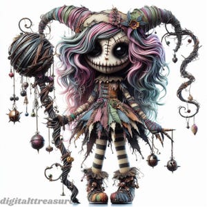 Spooky Chibi Girls Clipart: Halloween Gothic Horror Dolls (PNG) - Etsy