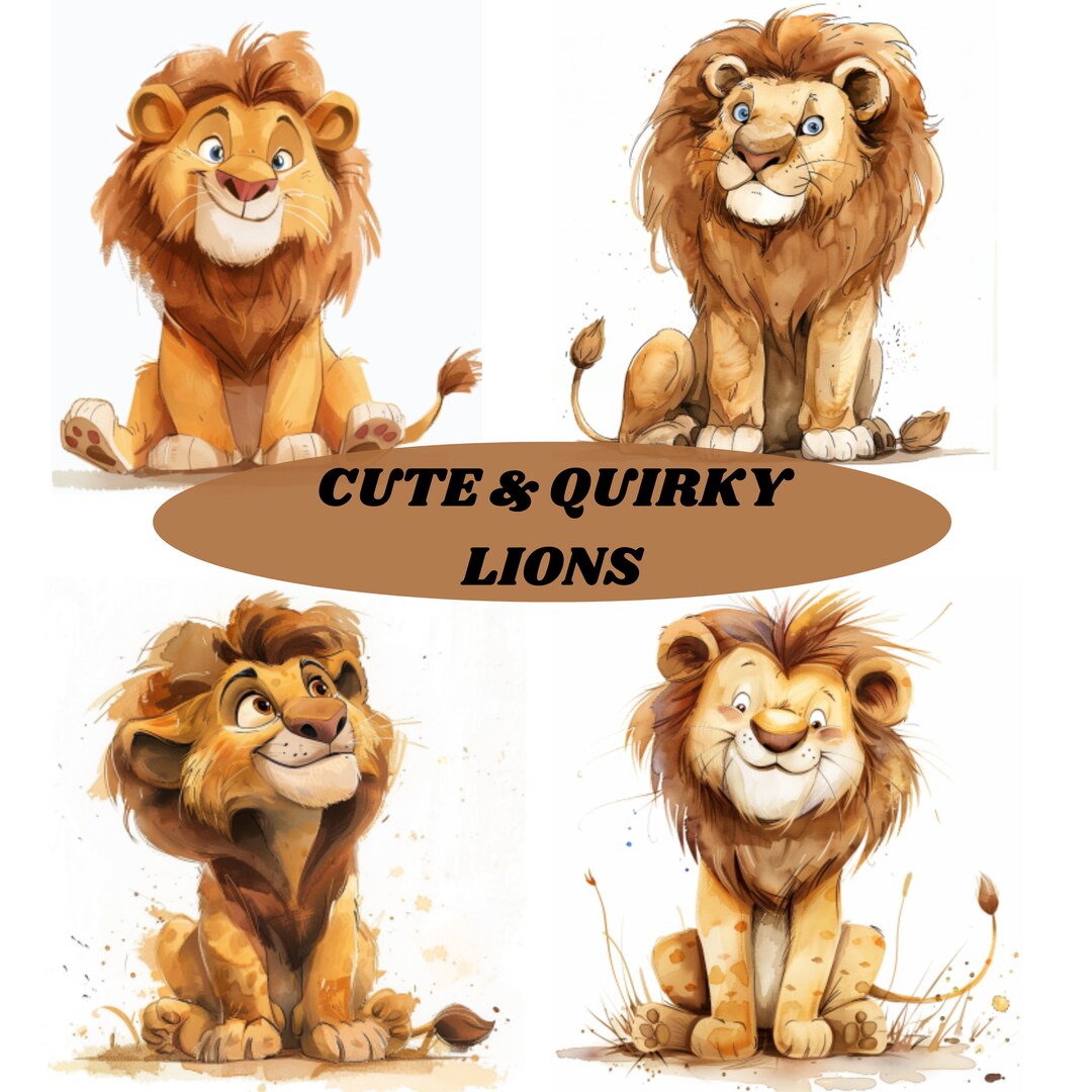 Roaringly Adorable: 15 Cute and Quirky Lion Clipart - High-quality Jpgs ...