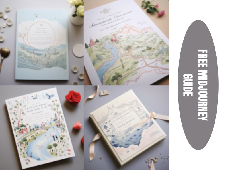Midjourney Prompts for Invitation Card Premium Watercolor Floral Frames ...