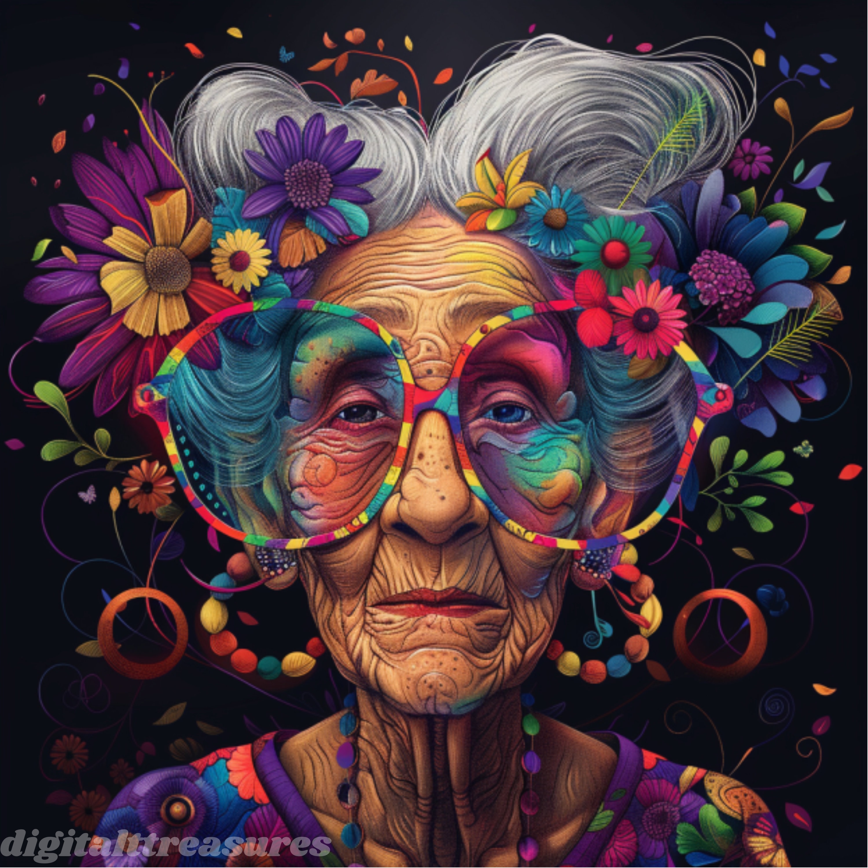 Crazy Old Lady JPG Bundle 20 Fun & Quirky Senior Graphics for ...