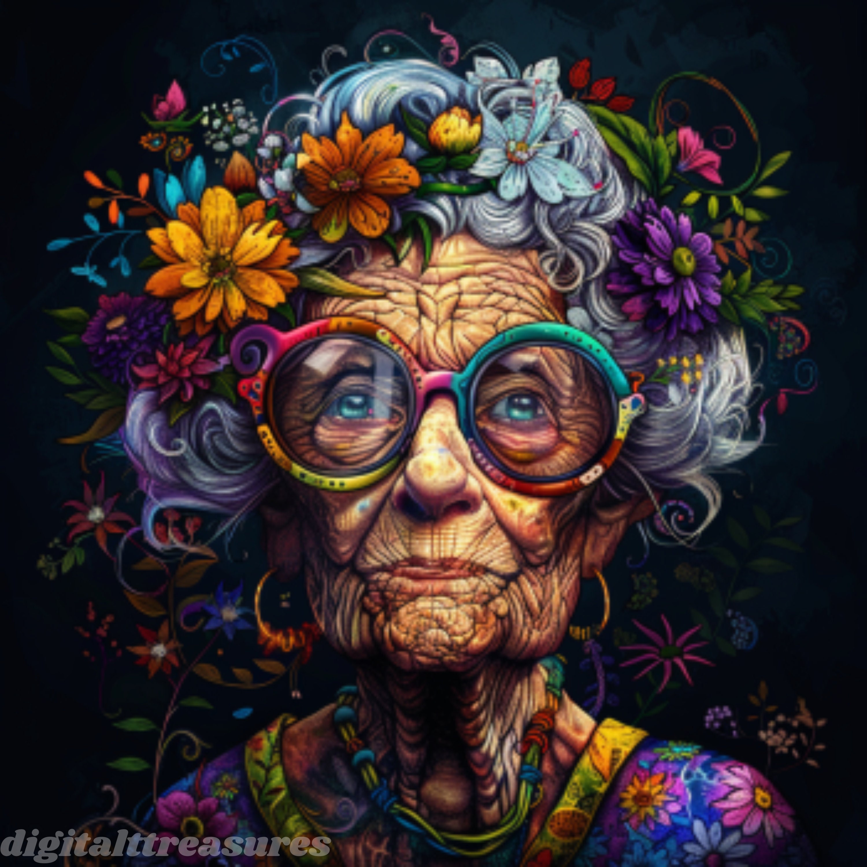 Crazy Old Lady JPG Bundle 20 Fun & Quirky Senior Graphics for ...