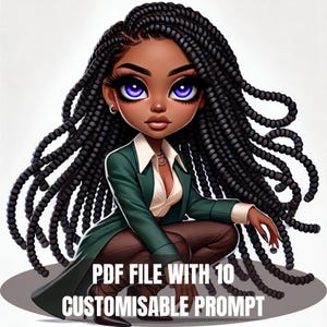 Chatgpt 4 & DALL-E 3 Prompts: Bold and Fashionable Chibi Afro-american ...