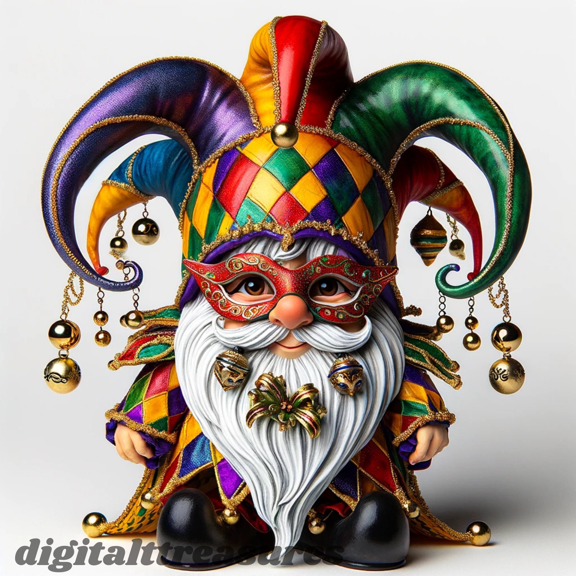 30 Mardi Gras Gnome Clipart Bundle: Chatgpt & DALL-E 3 Prompts With ...