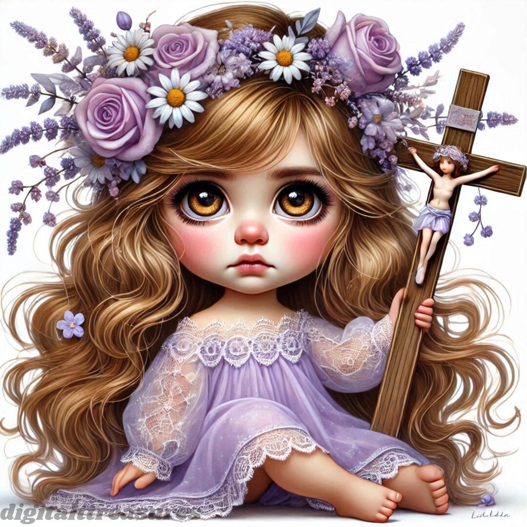 Easter Chibi Bunny Girl Clipart: Adorable JPG Images (digital Download ...