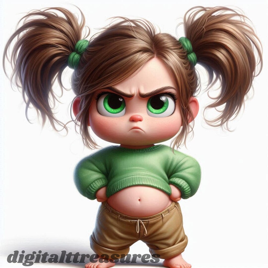 Chibi Grumpy Girl 3D Art Prompts: Whimsical Digital Creations - Etsy