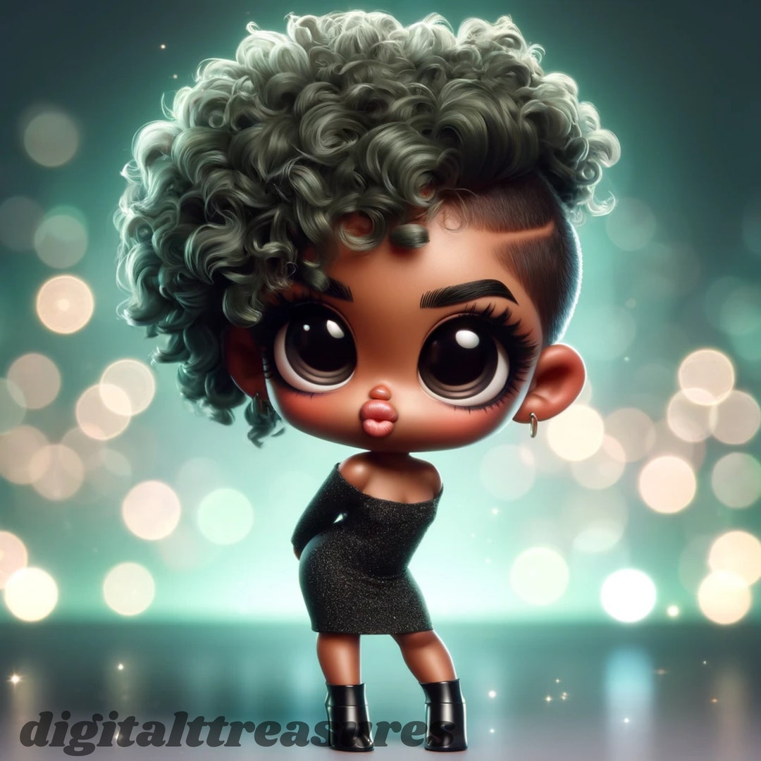 Chatgpt 4 and Dalle-3 Prompts: Chibi Afro American Girl Hairstyles ...