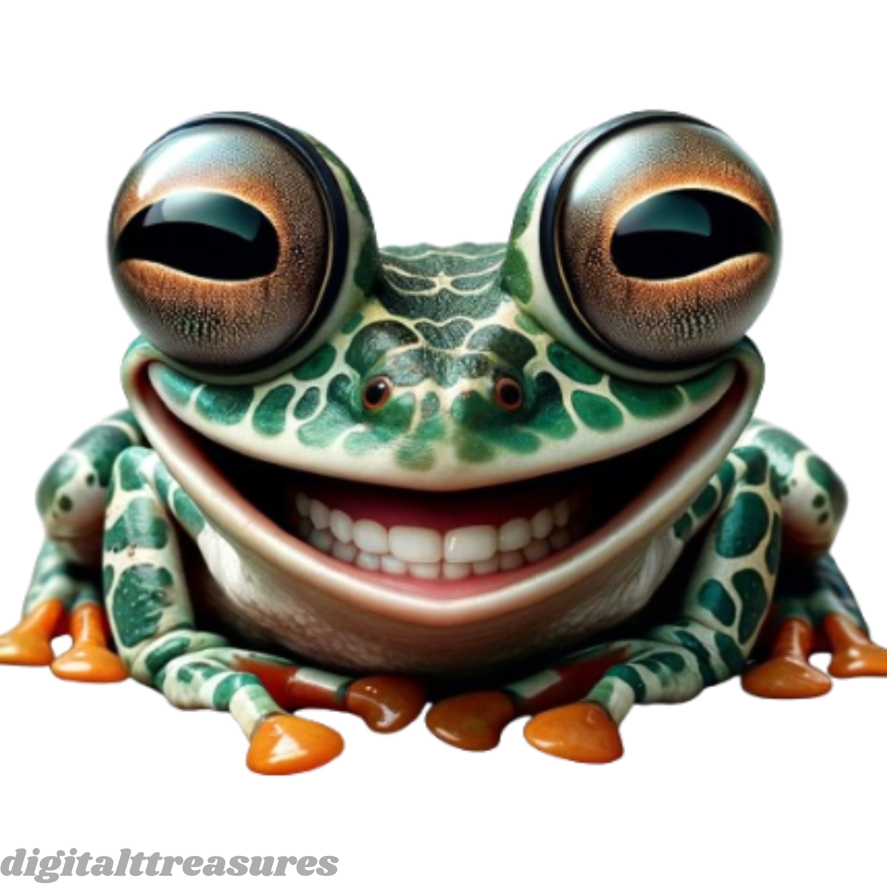 15 Cute, Funny & Quirky Frog JPG Clipart Bundle White Background for ...