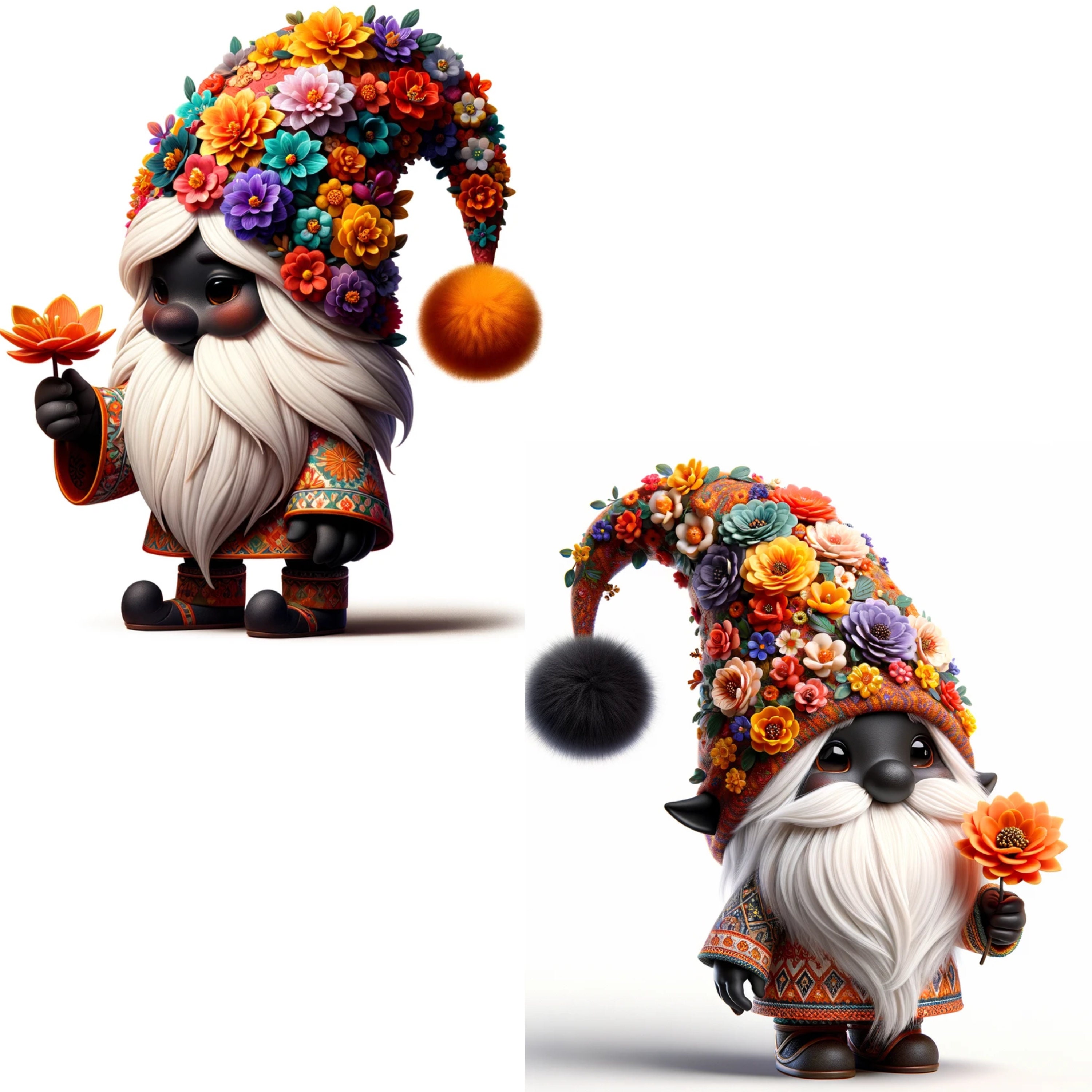 Cultural Heritage: 17 Watercolor African Gnome Clipart Bundle ...