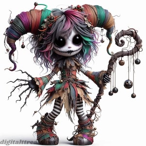 Spooky Chibi Girls Clipart: Halloween Gothic Horror Dolls (PNG) - Etsy