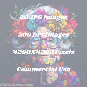 Crazy Old Lady JPG Bundle - 20 Fun & Quirky Senior Graphics for ...