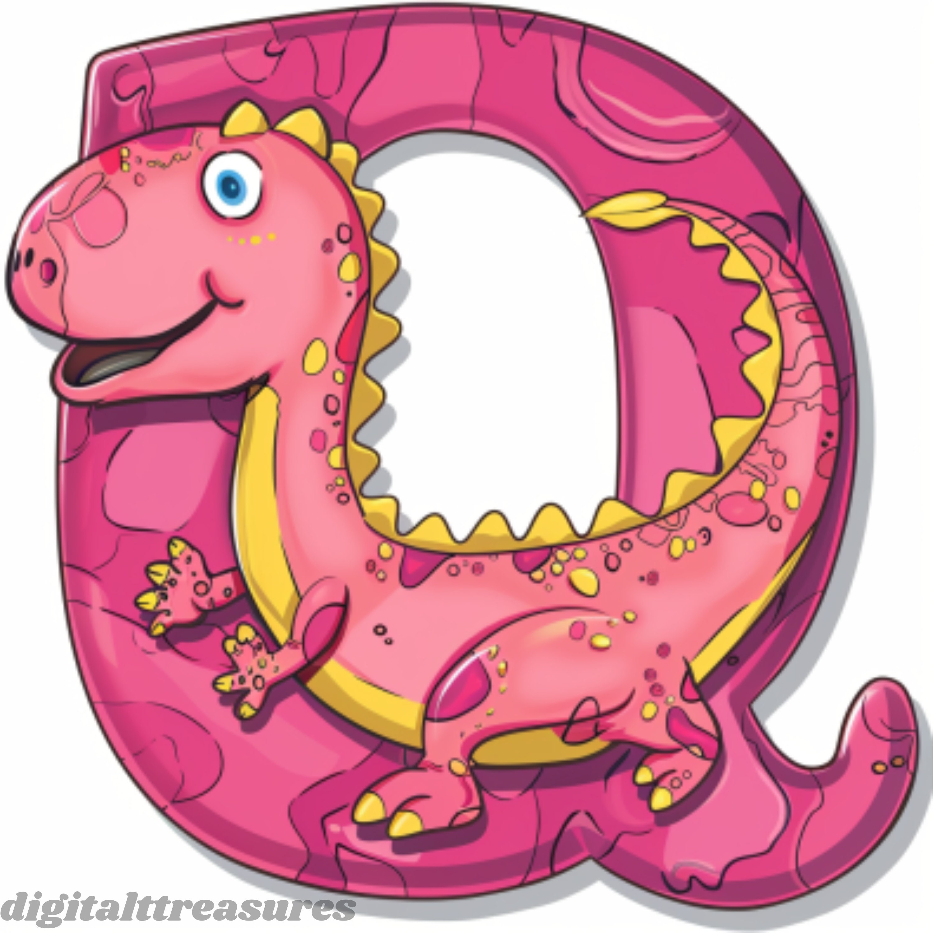 Prehistoric Letters: 26 Dinosaur Alphabets JPG Bundle - Instant ...