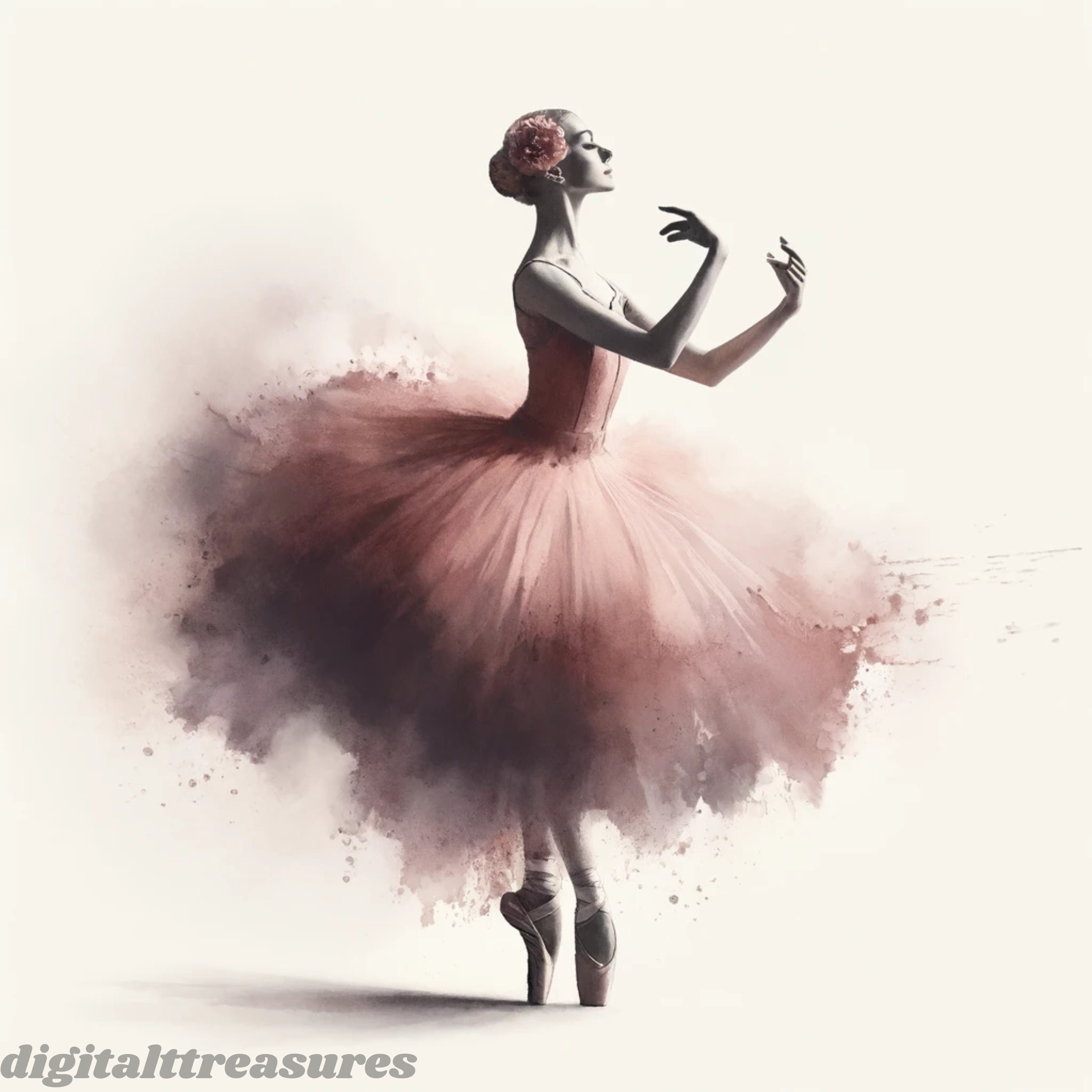 16 Watercolor Ballerina Clipart JPG Watercolor Classical Ballet ...
