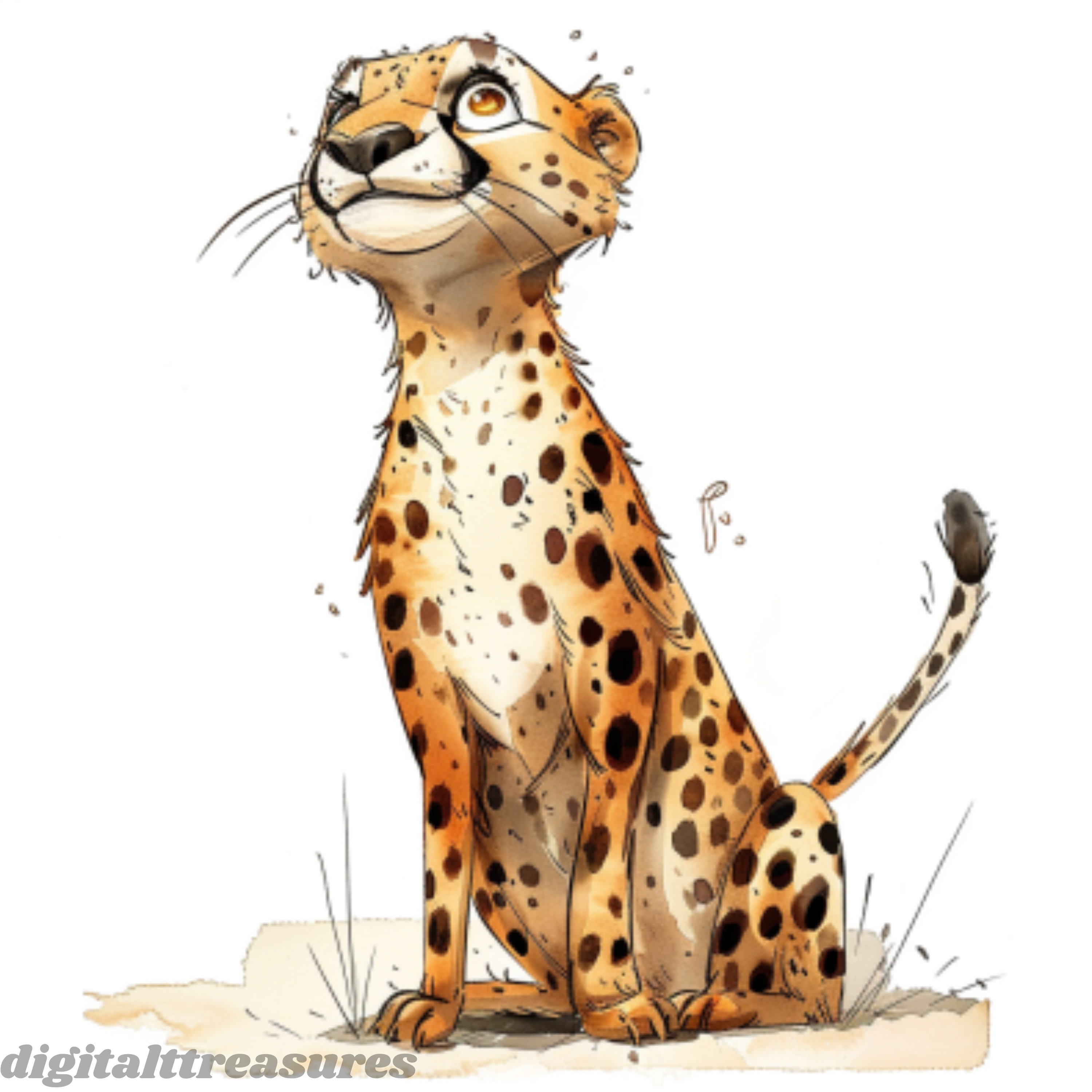 Swift Spots:quirky Cheetah Clipart Bundle 18 High-quality 300DPI Images ...