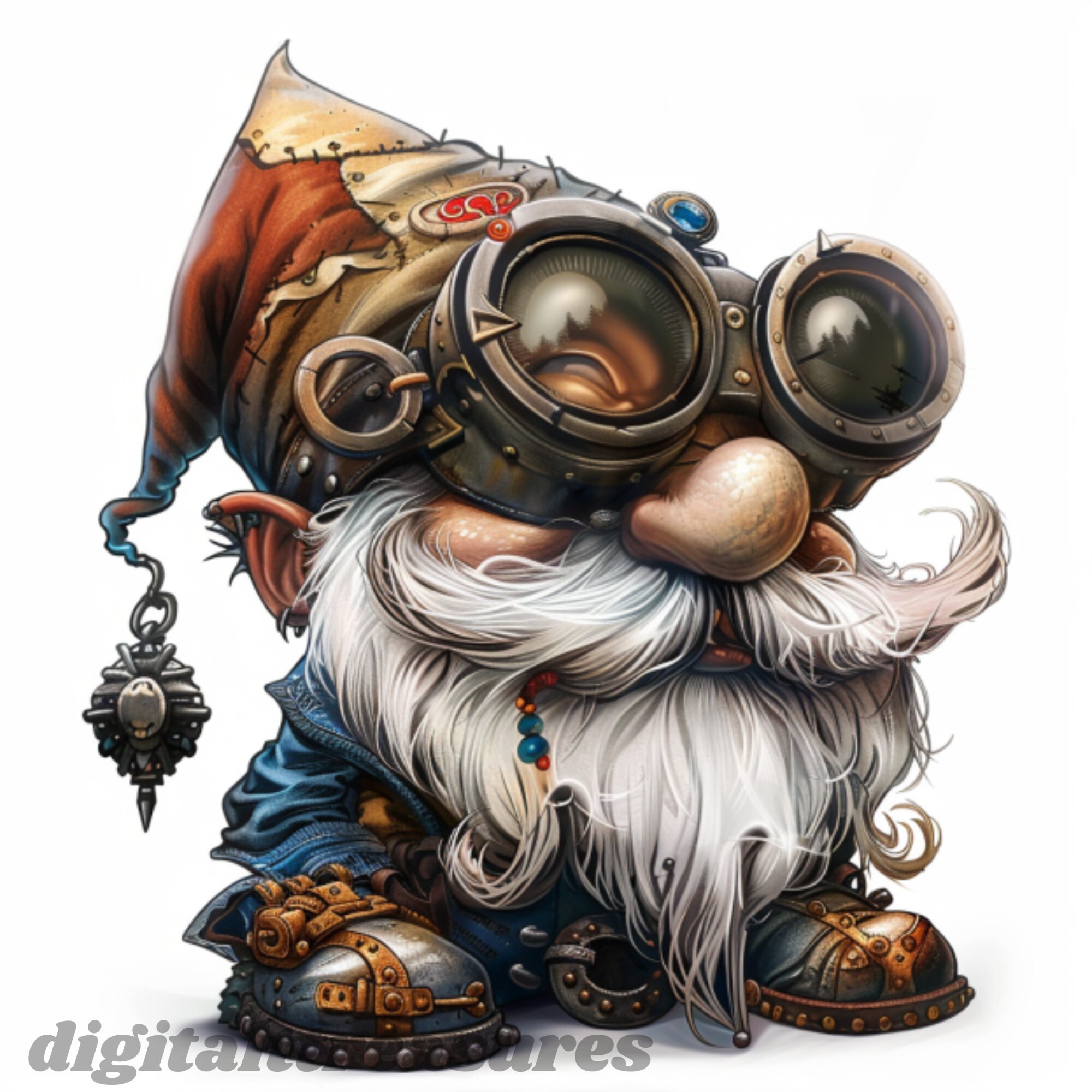 Steampunk Gnome Clipart Bundle 20 High-quality Jpgs Steampunk Gnome ...